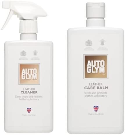 Autoglym Leather Care Balm & Cleaner 500ml Gift Set KIT & Autoglym Air ...